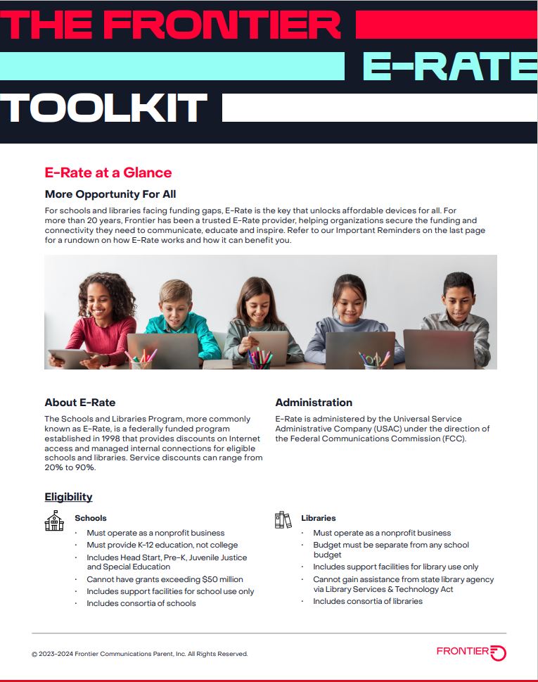 Ready for your share of IT funding relief? Our E-Rate Toolkit can help ...